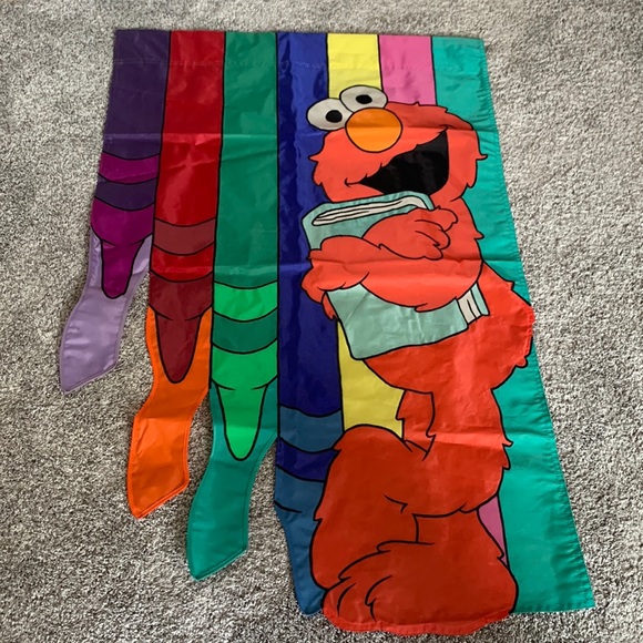 Other | Vintage Elmo Back To School House Flag | Poshmark
